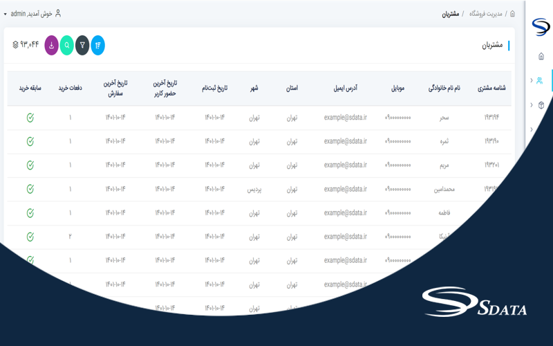 اس دیتا | SData | خدمات